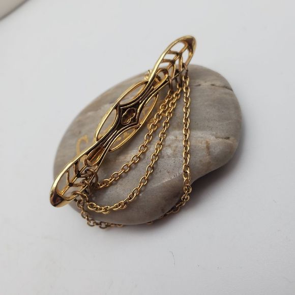 Jewelry | Goldtonedantique Steampunk Chain Brooch | Poshmark